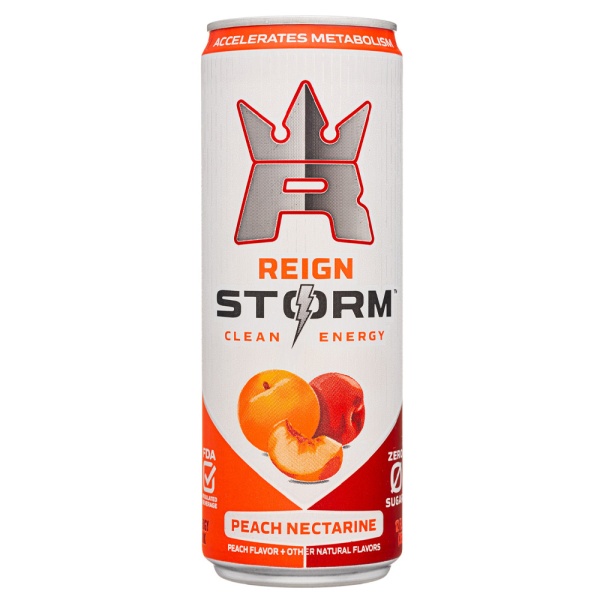 Reign Storm Clean Energy Drink Peach Nectarine 355Ml Can (12 Pack)