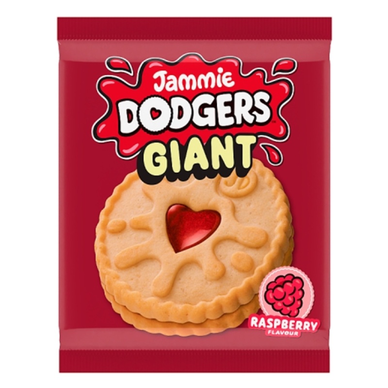 Giant Raspberry Jammie Dodger 50g (20 Pack)