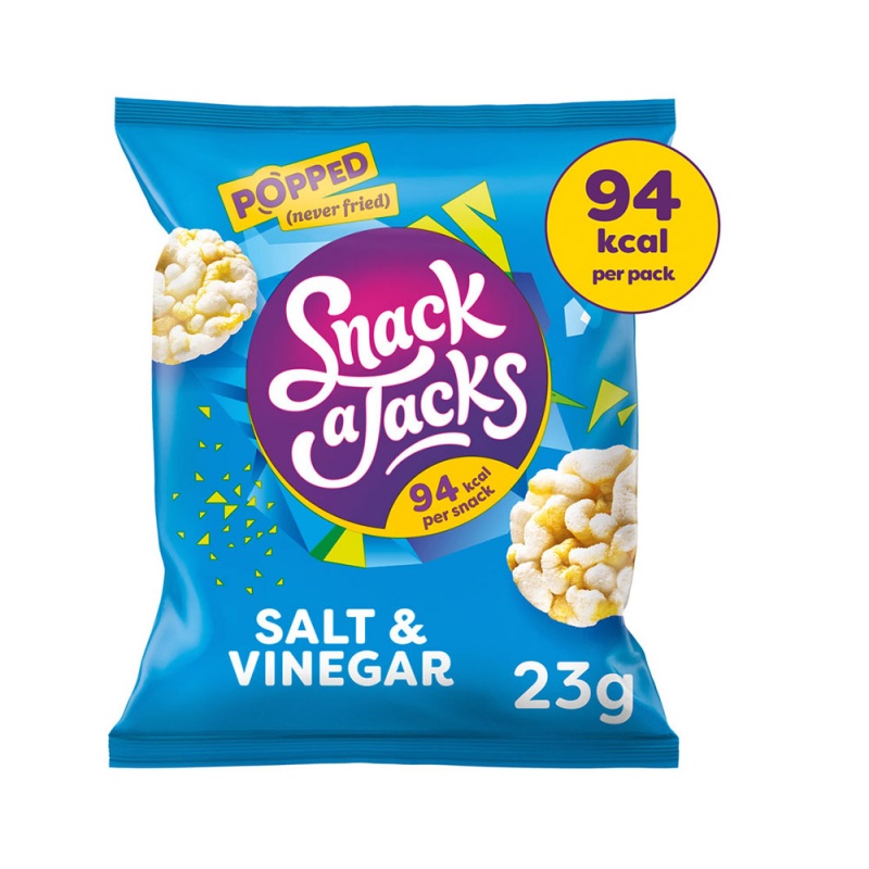 Snack A Jacks Salt & Vinegar Rice Cakes 23G (24 Pack)