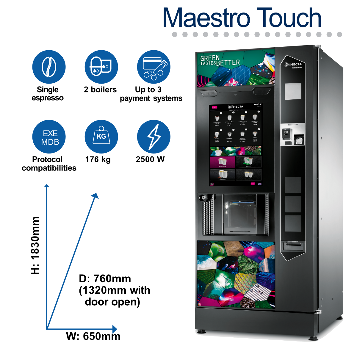 MAESTRO TOUCH 12oz Hot Drink Vending Machine